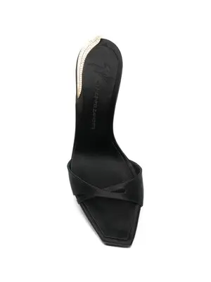 GIUSEPPE ZANOTTI Satin Heel Mules