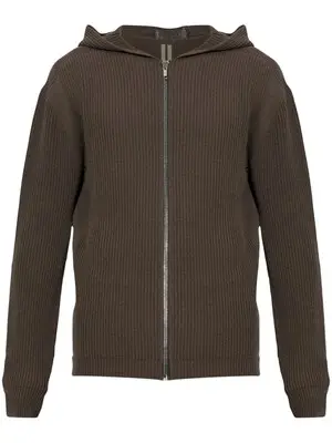 Rick Owens Hooded Cardigan By - Grey