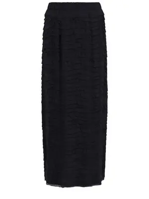 ALYSI Gonna Midi Con Ruches - Blue