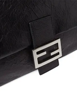 Fendi Flap 26325 Leather Shoulder Bag