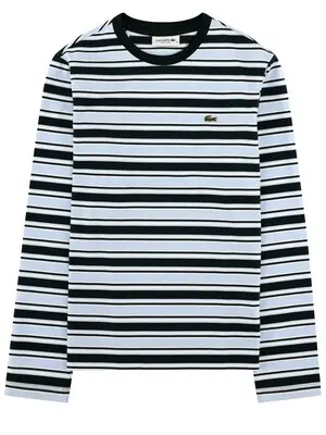 Lacoste T-shirt A Righe Con Logo