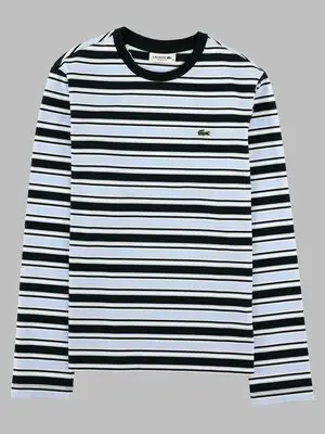 Lacoste T-shirt A Righe Con Logo