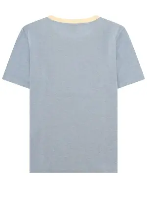 Chloé T-shirt In Cotone Con Stampa - Blue