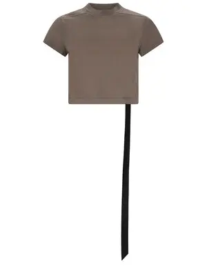 Rick Owens T-shirt Cropped In Cotone