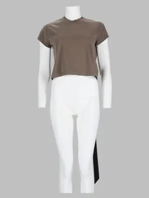 Rick Owens T-shirt Cropped In Cotone