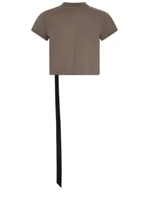 Rick Owens T-shirt Cropped In Cotone