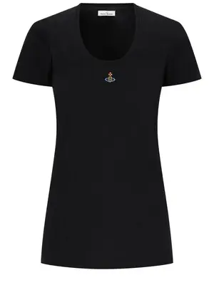 VIVIENNE WESTWOOD T-shirt "lollo" Con Logo - Black