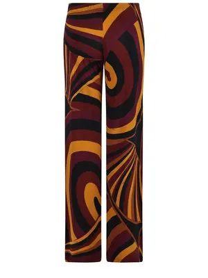 Emilio Pucci Pantalone In Jersey Satinato In Stampa Iride