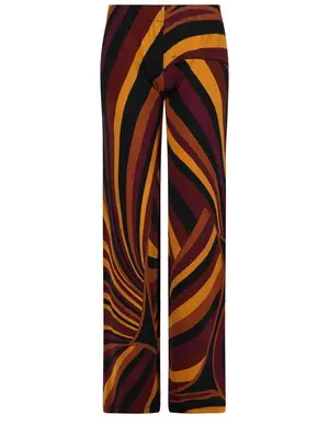 Emilio Pucci Pantalone In Jersey Satinato In Stampa Iride - Multicolour