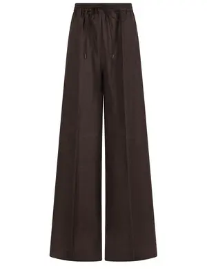 Max Mara Pantalone In Batavia Di Lana - Brown