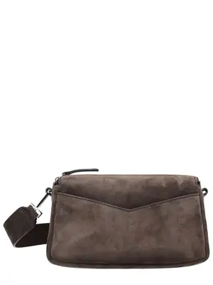 Max Mara Borsa Micro In Suede - Brown