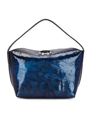 Christopher Esber Turnlock Crinkled Mini Bag In Blue