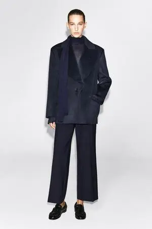 Cos Tailored Draped Wool-blend Blazer