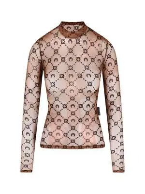 MARINE SERRE Paint-splatter Stretch Mini Top