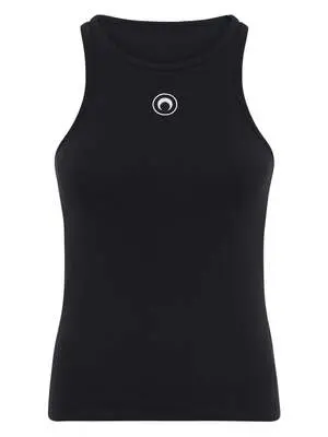 MARINE SERRE Moon Logo Embroidered Mini Top Size - Nero