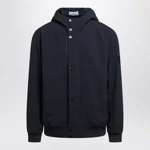 Stone Island Hooded Soft Shell Jacket With Concealed Zip Pockets