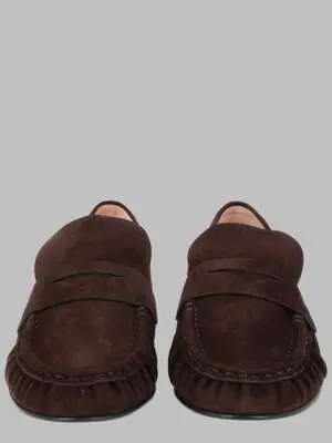 STUART WEITZMAN Suede Mini Loafers - Black