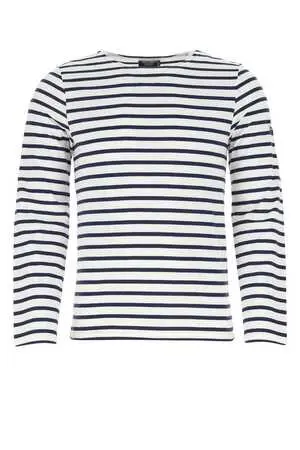 Saint James Modern Minquiers Mini Embroidered Cotton T-shirt For - Stripped