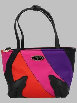 Emilio Pucci Mini Silk & Leather Tote Handbag - Multicolour