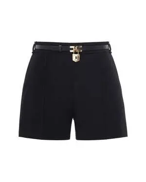 Elisabetta Franchi High-waisted Tailored Shorts With Belt - Nero