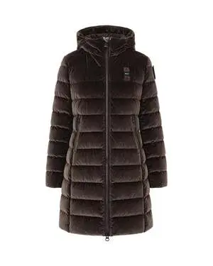 BLAUER. Hooded Quilted Puffer Coat - Brown
