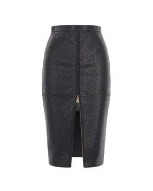 Elisabetta Franchi Textured Faux Leather Midi Skirt