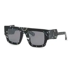 Philipp Plein Marbled Mini Sunglasses - Marbled Black