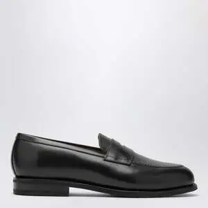 MORJAS The Penny Loafers In Smooth Leather With Rounded Toe - Black