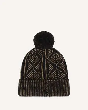Moncler Alpaca, Wool And Nylon Blend Beanie With Pom-pom