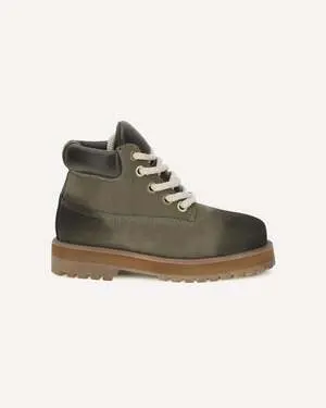 PDF CHANNEL Strada Lace-up Suede Booties