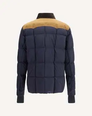 Moncler Geltech Down Ski Jacket With Corduroy Trim