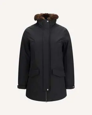 Woolrich Erie Ramar Coth Insuated Jacket With Hood Femae