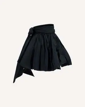 Blumarine Taffeta Skirt With Side Bow