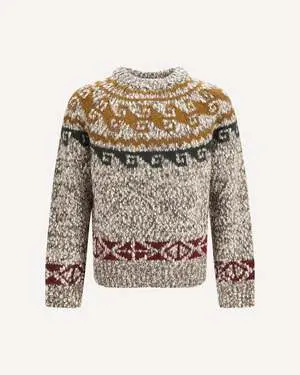 Moncler Geometric Jacquard Wool And Alpaca-blend Weater