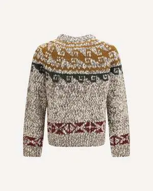 Moncler Geometric Jacquard Wool And Alpaca-blend Weater