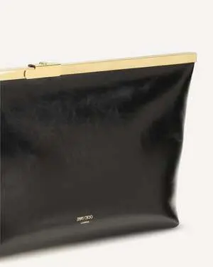 JIMMY CHOO Large Ganache Biker Leather Clutch