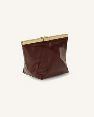JIMMY CHOO Ganache Leather Biker Clutch