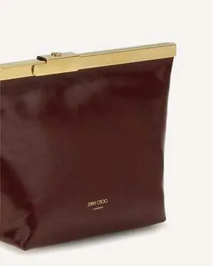 JIMMY CHOO Ganache Leather Biker Clutch