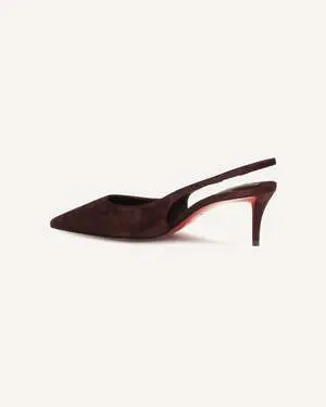 CHRISTIAN LOUBOUTIN Miss Z Slingback Suede Pumps