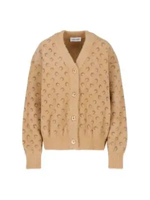 MARINE SERRE Patterned Button-front Cardigan Sweater