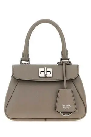 Prada Mini Avoir Leather Handbag With Silver-tone Hardware