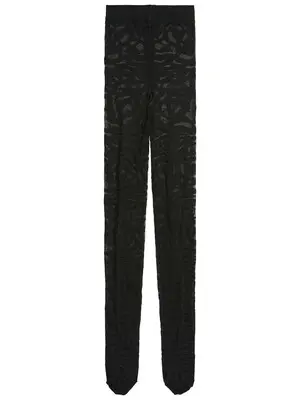 Emilio Pucci Jacquard Tights In Labyrinth Print