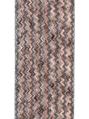 Missoni Zig-zag Lurex Knit Scarf With Fringe