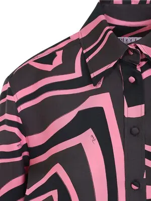 Emilio Pucci Silk Shirt In Iridescent Print