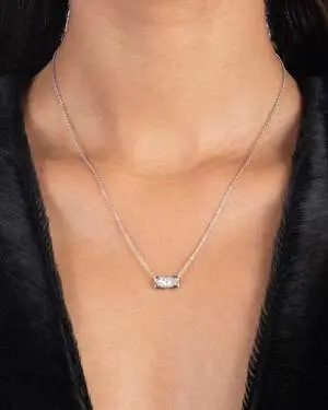 Alexis Bittar Solaris Sterling Navette Pendant Necklace