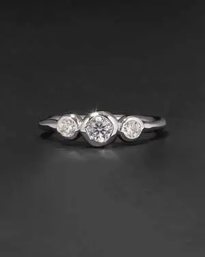 Alexis Bittar Molten Sterling Triple Stone Ring - Silver