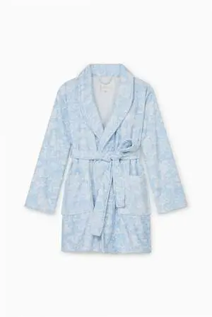 LoveShackFancy Holiday Indie Robe - Alpine Blue