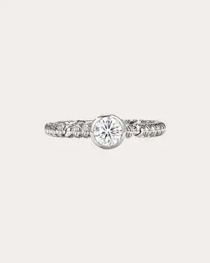 John Hardy Diamond Solitaire Jh Lovestruck Heishi Ring - Silver