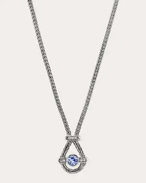 John Hardy Tanzanite & Diamond Icon Pendant Necklace