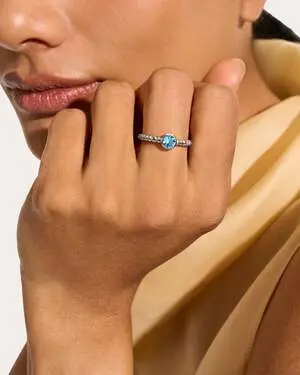 John Hardy Swiss Blue Topaz Heishi Gem Ring